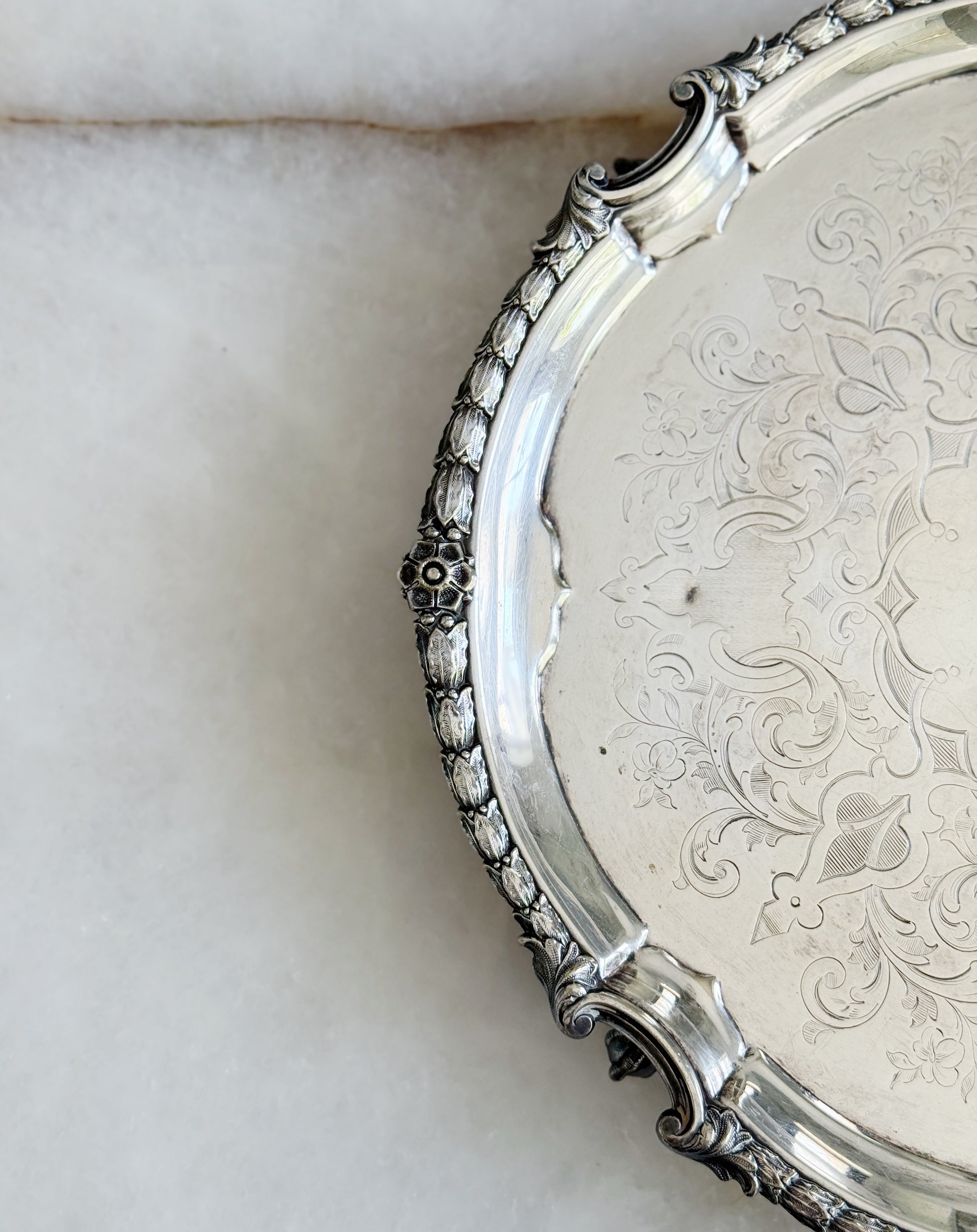 Vintage Footed Silver Decorative Tray | House of Modern Vintage | NOLA ...
